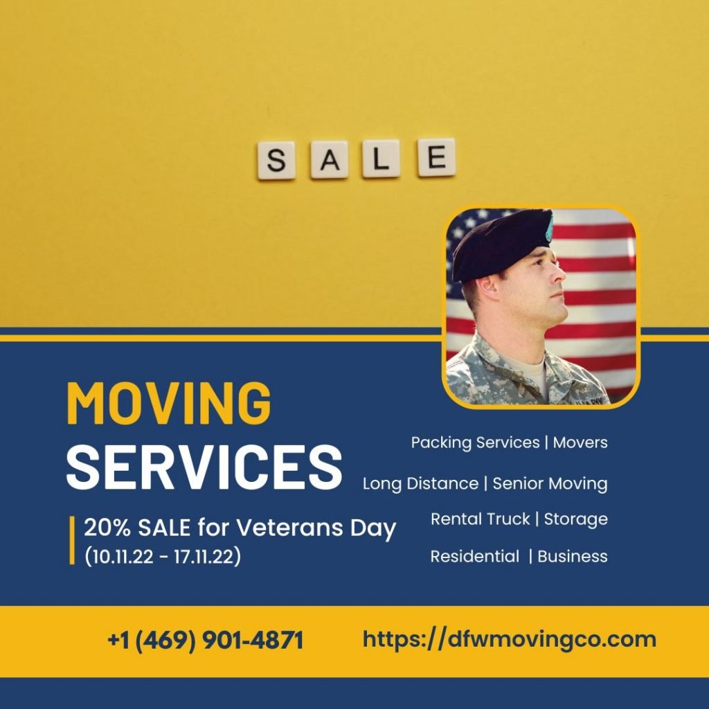 Moving service for veterans: moving service sale for military.